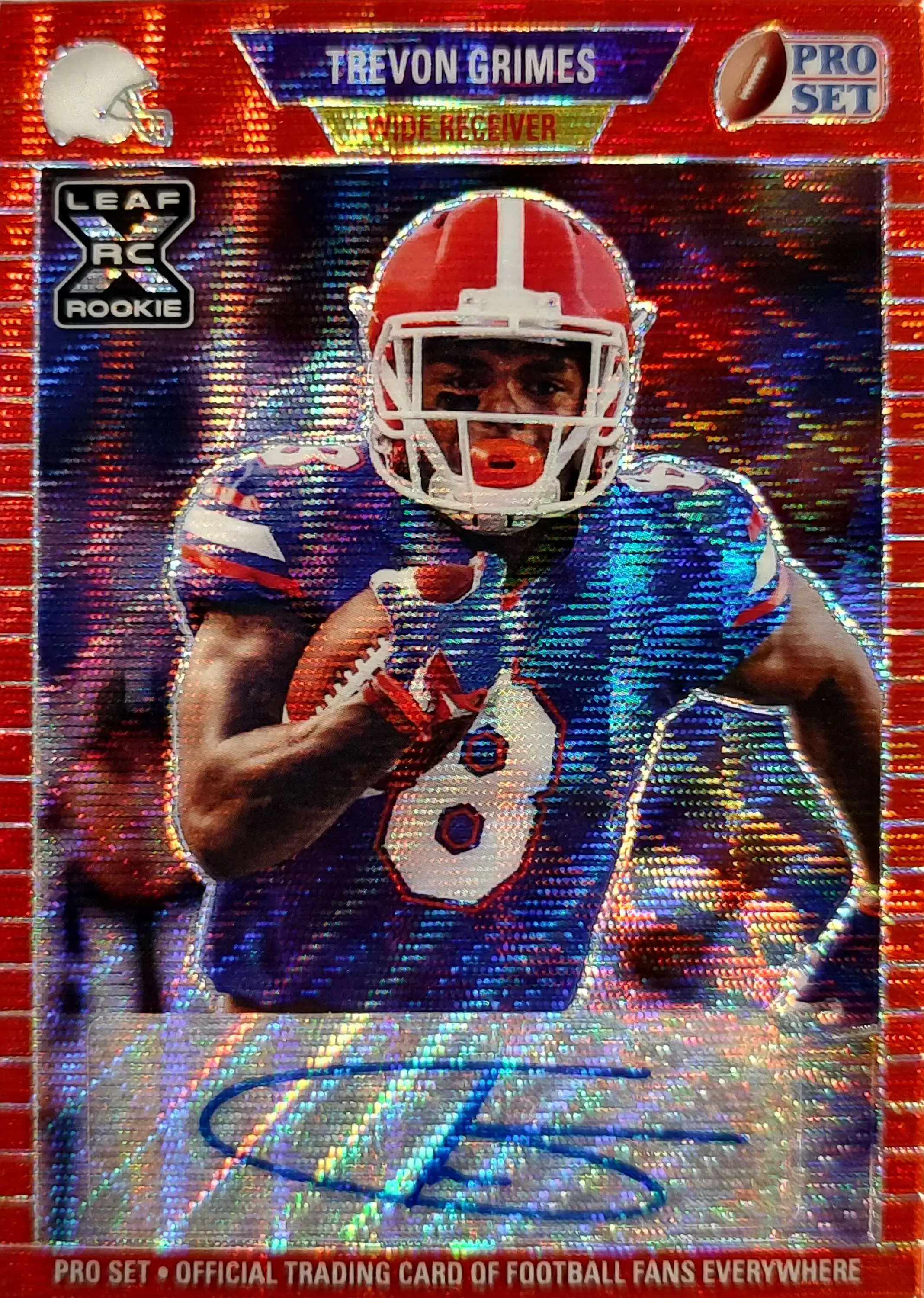 NFL Leaf 2021 Leaf Pro Set Trevon Grimes 5175 Autographed Single Card ...