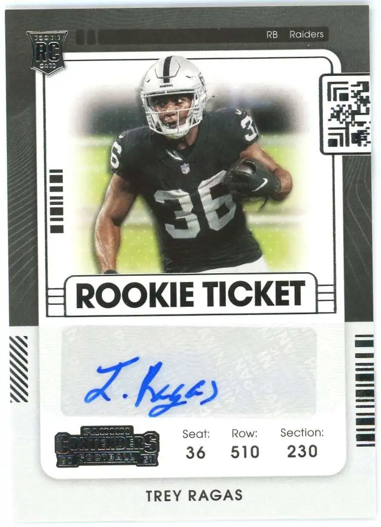 NFL 2021 Panini Contenders Trey Ragas Autographed Single Card 286 ...