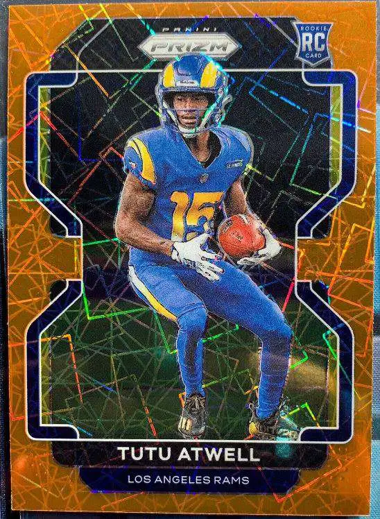 NFL 2021 Prizm Football Single Card Rookie TuTu Atwell 350 Orange Laser ...