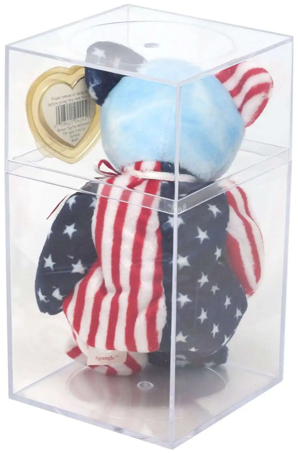 Beanie Babies Spangle the American Bear Beanie Buddy Plush 5th Gen Hang ...