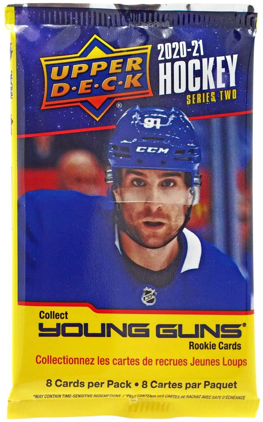 NHL Upper Deck 2020-21 Series 2 Hockey Trading Card Pack 8 Cards - ToyWiz