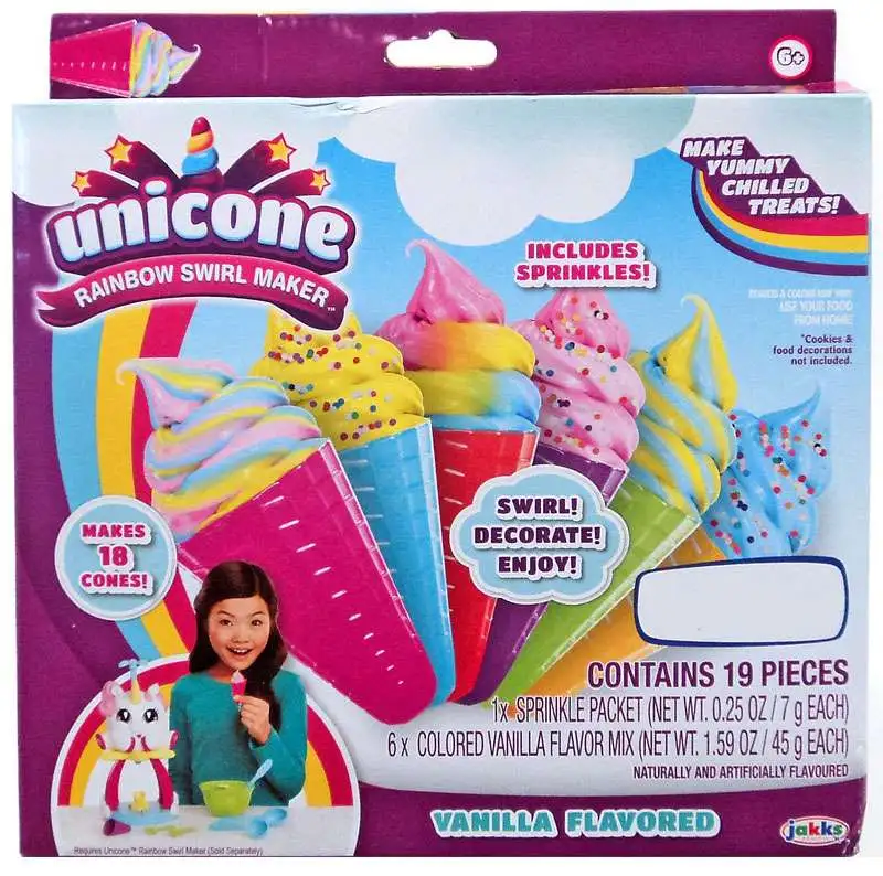 Unicone Vanilla Flavored Exclusive Refill Pack Makes 18 Cones Jakks ...