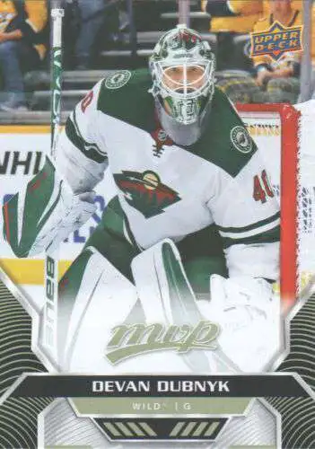 NHL Minnesota Wild 2020-21 MVP Hockey Single Card Base Devan Dubnyk 189 ...