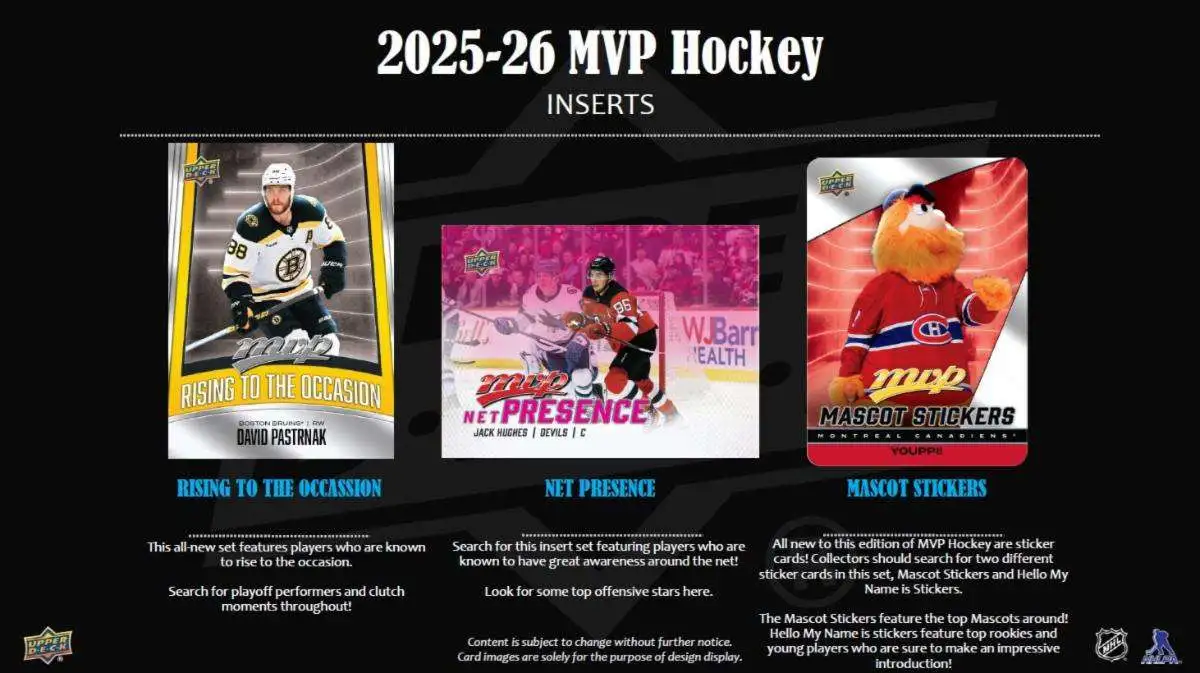 NHL Upper Deck 2025-26 MVP Hockey Trading Card BLASTER Box 10 Packs 1 Bonus - ToyWiz