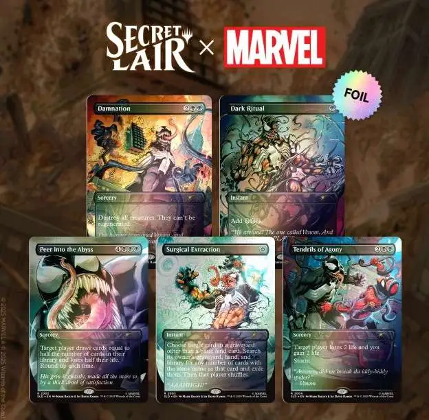 Magic The Gathering Marvel Spider-Man Venom Unleashed Colors Secret ...