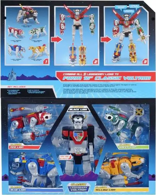 Voltron CLASSIC Legendary Classic Voltron 16 Deluxe Action Figure Set 5 ...