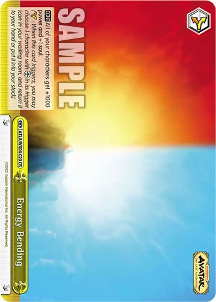 Weiss Schwarz Trading Card Game Avatar The Last Airbender Single Card Climax Rare Energy Bending ...