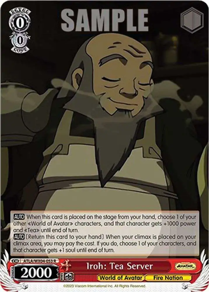 Weiss Schwarz Trading Card Game Avatar The Last Airbender Single Card ...