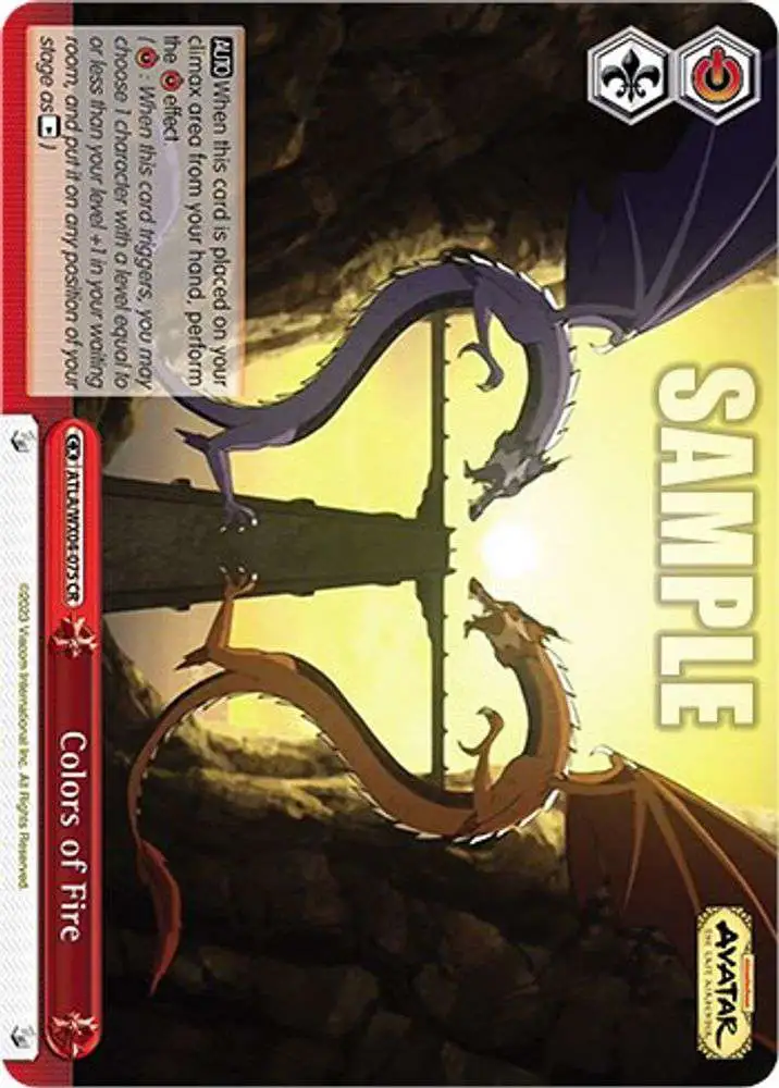 Weiss Schwarz Trading Card Game Avatar The Last Airbender Single Card ...
