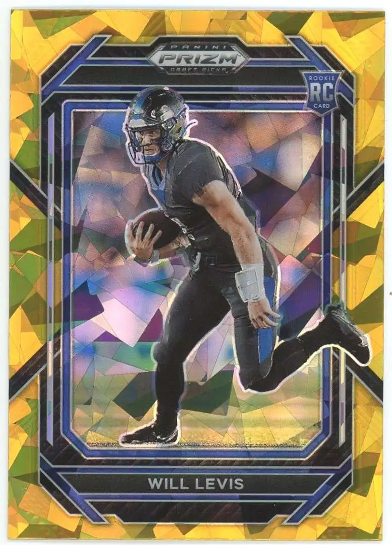 NFL Tennessee Titans 2023 Panini Prizm Draft Picks Single Card Gold Ice Prizm Will Levis 103 ...