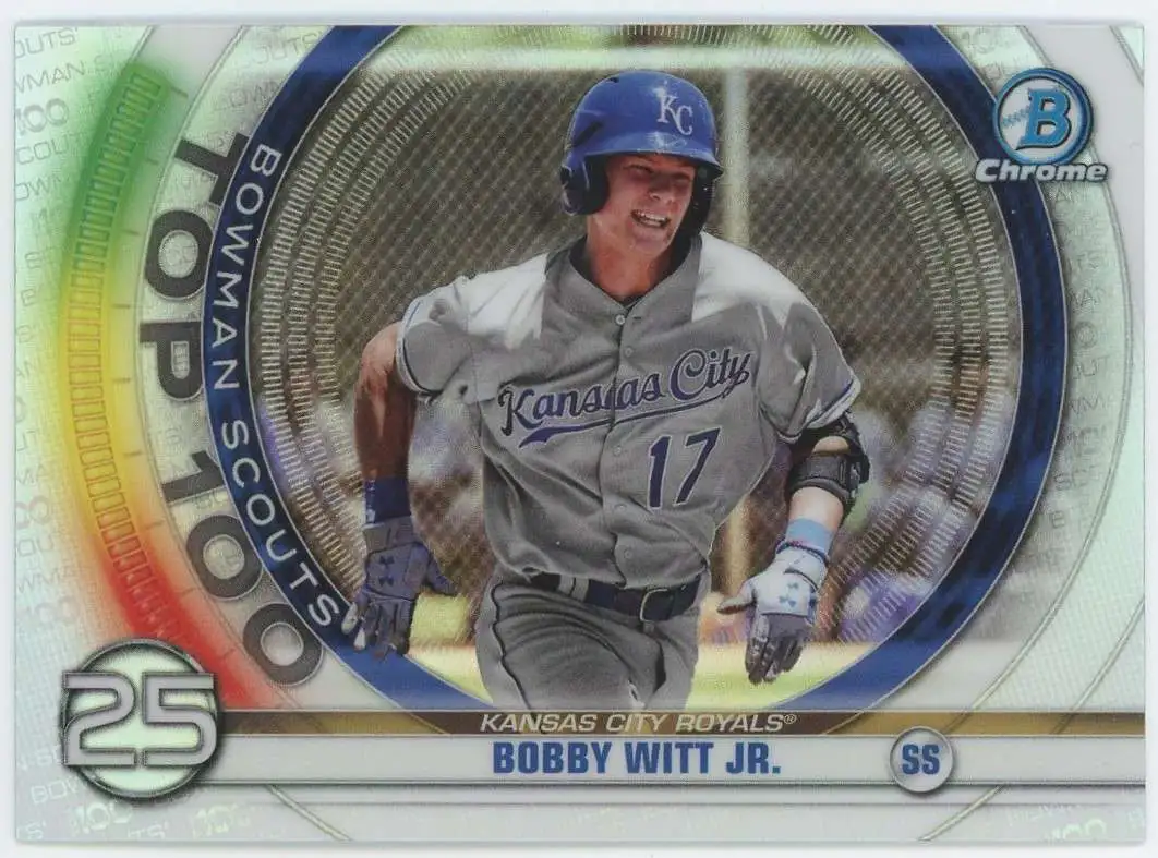 MLB 2020 Bowman Single Card Scouts Top 100 Bobby Witt Jr. BTP-25 Rookie - ToyWiz