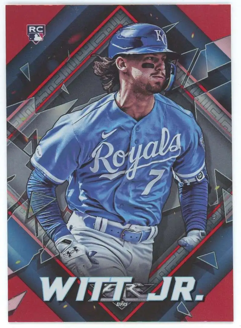 MLB 2022 Topps Fire Single Card Red Bobby Witt Jr. 198 Rookie - ToyWiz