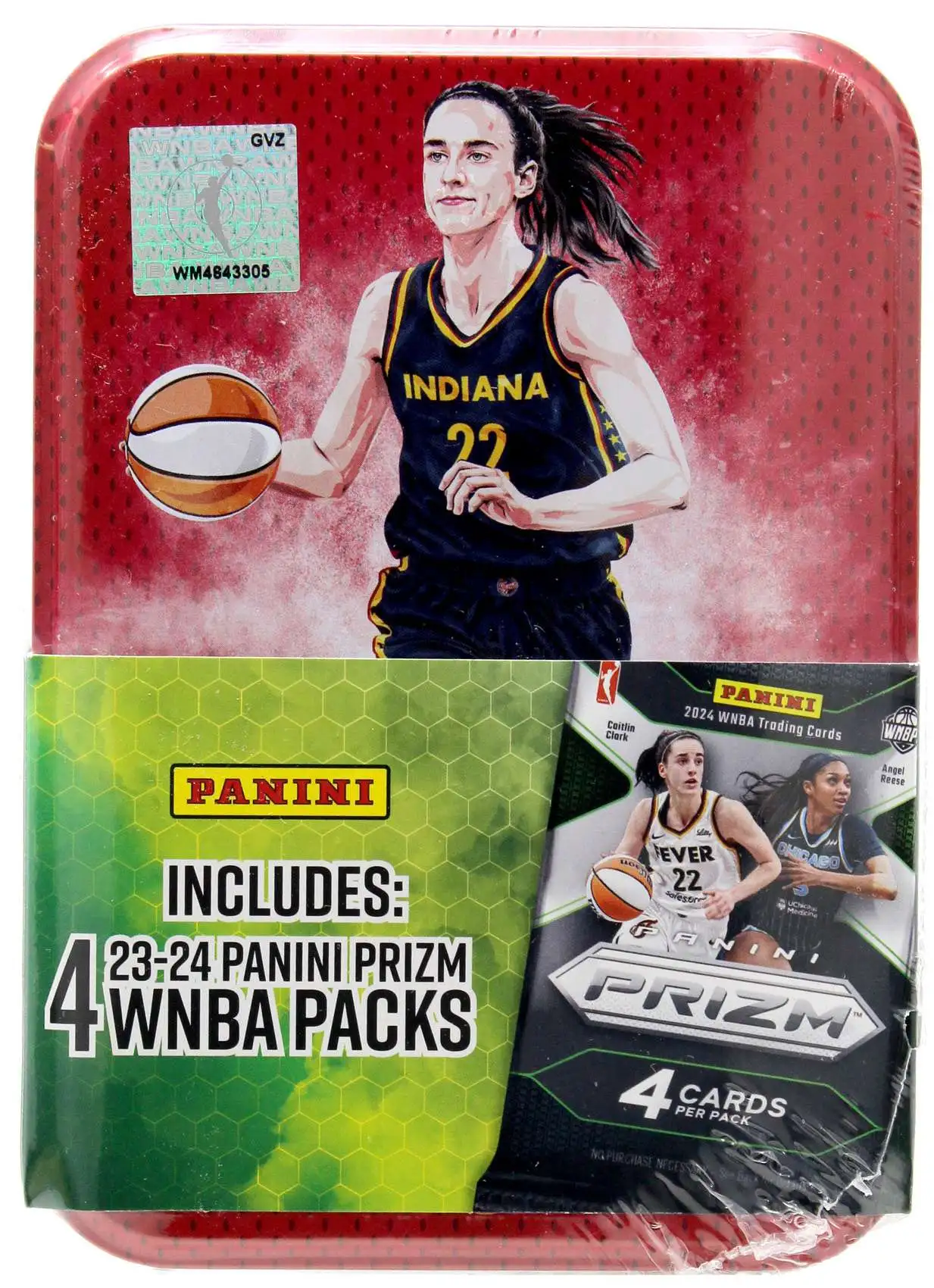WNBA Indiana Fever Panini Caitlin Clark Trading Card COLLECTOR Tin 4 ...