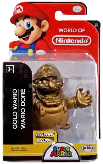 World of Nintendo Super Mario Gold Wario 2.5 Mini Figure Jakks Pacific ...