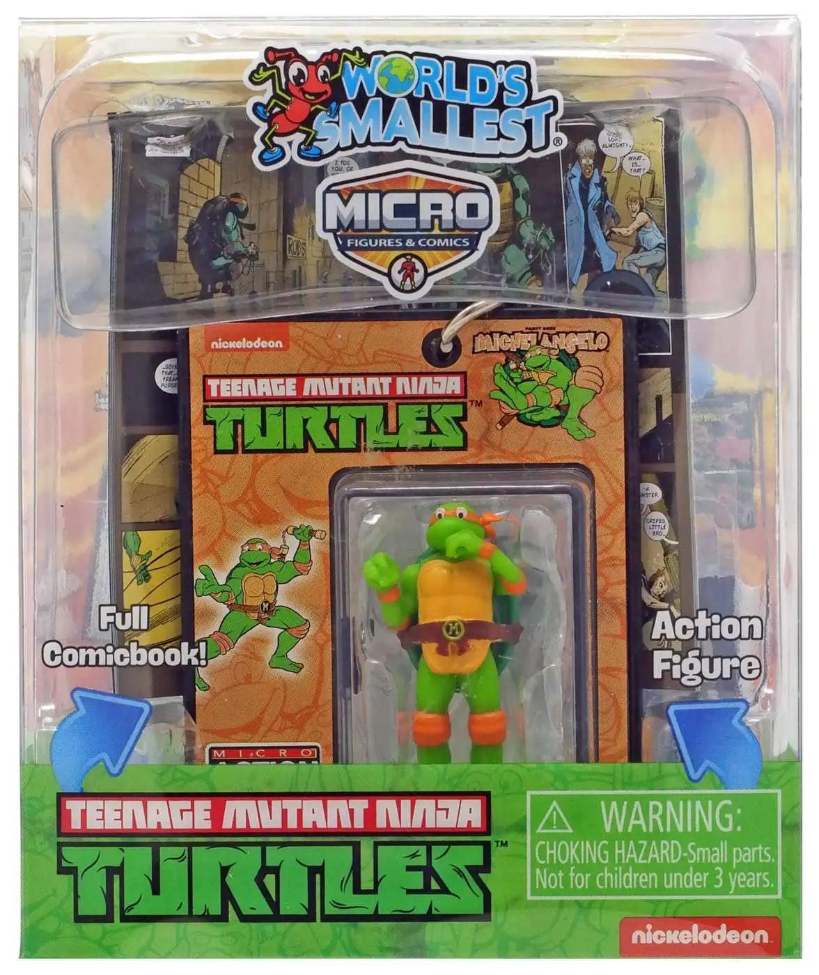 Worlds Smallest Teenage Mutant Ninja Turtles Michelangelo Micro Figure ...