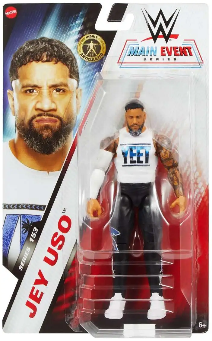 WWE Wrestling Main Event Series 153 Jey Uso 6 Action Figure Mattel Toys - ToyWiz