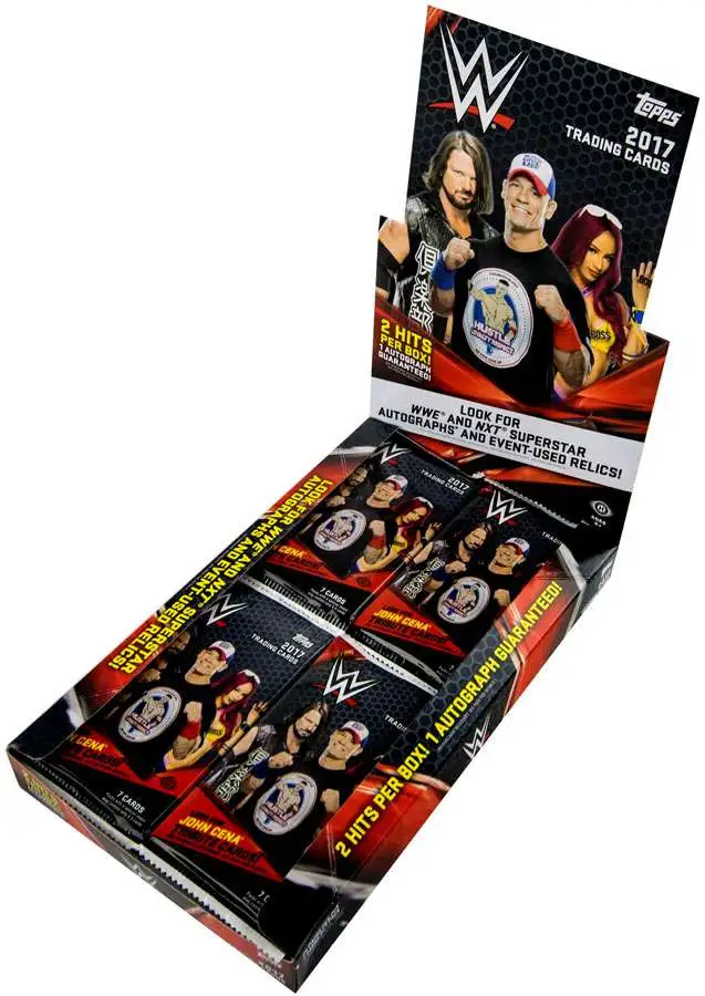 WWE Wrestling Topps WWE 2017 Trading Cards HOBBY Box 24 Packs - ToyWiz
