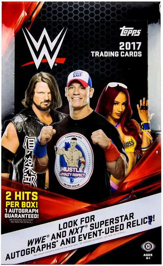 WWE Wrestling Topps WWE 2017 Trading Cards HOBBY Box 24 Packs - ToyWiz