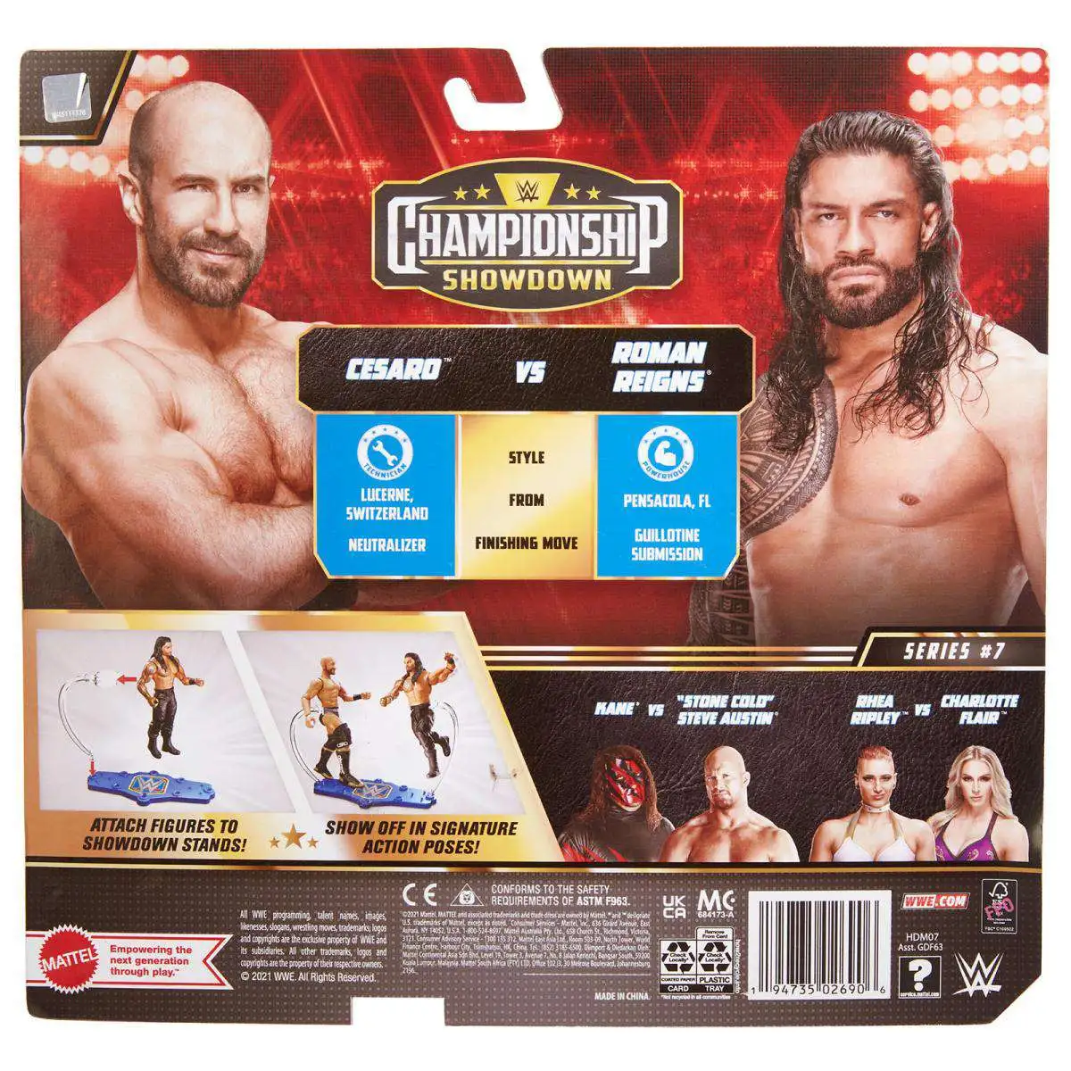 WWE Wrestling Championship Showdown Series 7 Roman Reigns vs. Cesaro 6 ...