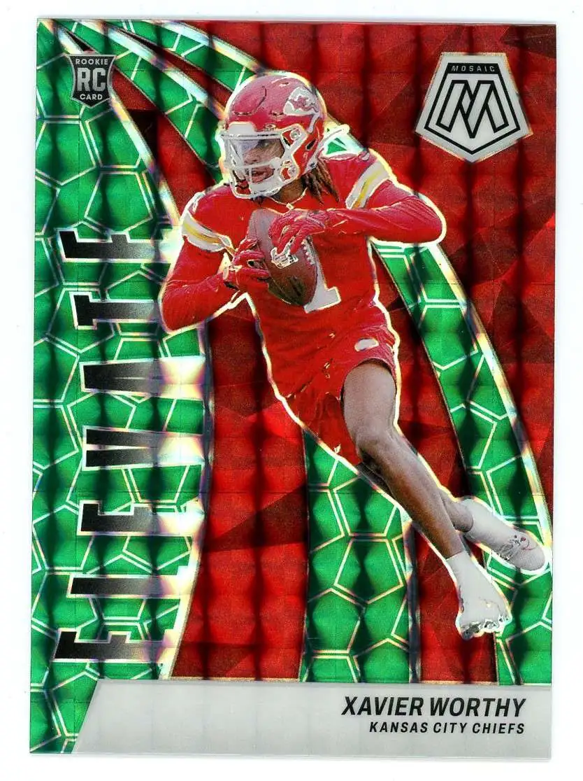 NFL 2024 Panini Mosaic Football Single Card Green Elevate Xavier Worthy ...