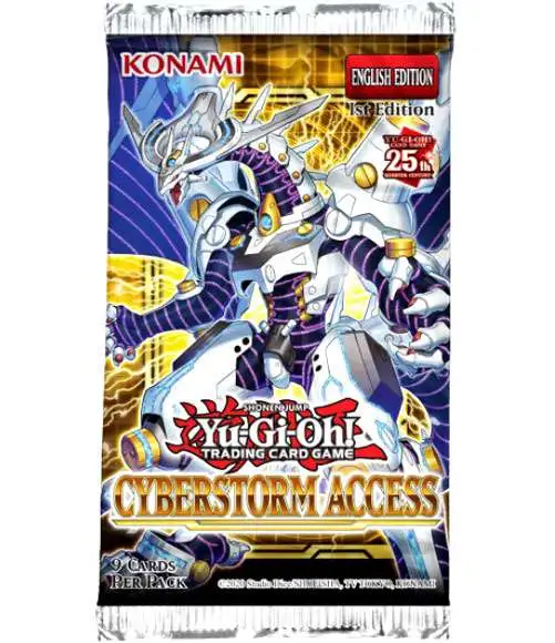 YuGiOh Cyberstorm Access Booster Pack 9 Cards, 25th Anniversary Konami - ToyWiz