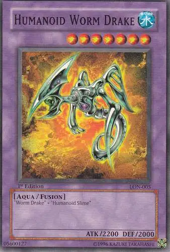 YuGiOh Labyrinth of Nightmare Single Card Common Humanoid Worm Drake ...