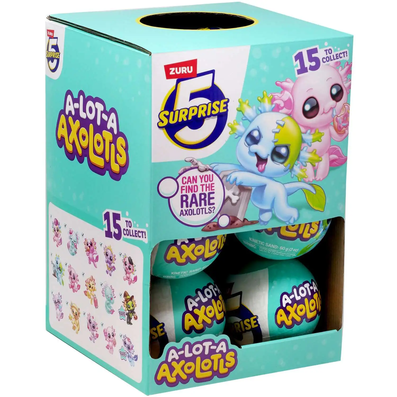 5 Surprise Mini Brands A-Lot-A Axolotls Series 1 Mystery Box 13 Packs ...