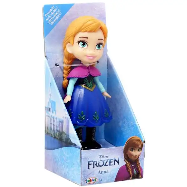 Disney Frozen Posable Anna 3 Mini Figure Green Dress, Version 2 Jakks ...