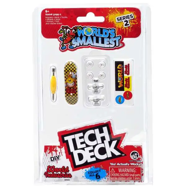 Worlds Smallest Tech Deck Series 2 World Industries Micro Skateboard ...