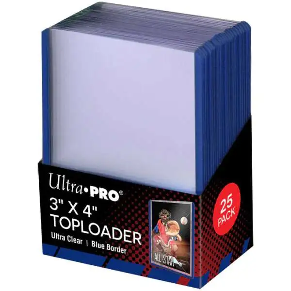 Ultra Pro Card Supplies 3 x 4 Colored Border Toploader 25 Count, Black ...