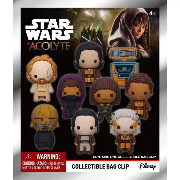 Star Wars 3D Figural Foam Bag Clip Series 1 The Acolyte Mystery Box 24 ...