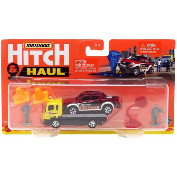 Matchbox Hitch Haul Tree Lugger MBX Utility Flatbed Trailer Diecast ...