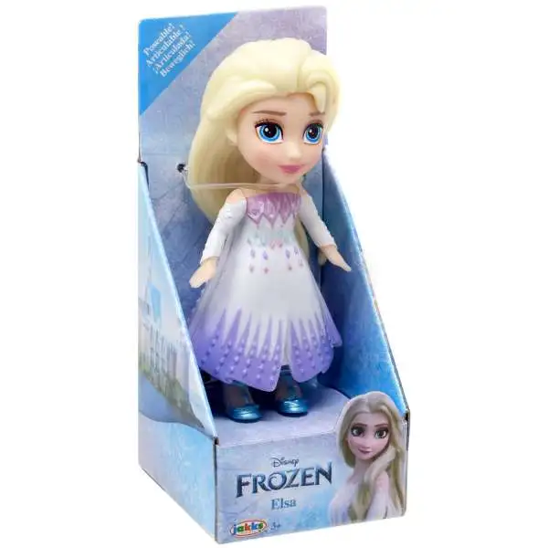Disney Frozen Posable Elsa 3 Mini Figure Purple Blue Dress Jakks ...