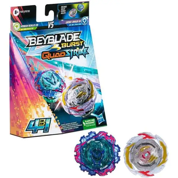 Beyblade Burst QuadStrike Chain Poseidon P8 Ambush Nyddhog N8 Dual Pack ...