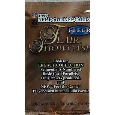 NFL 1999 Flair Showcase Hobby Box 24 packs, 5 cards per pack Fleer - ToyWiz