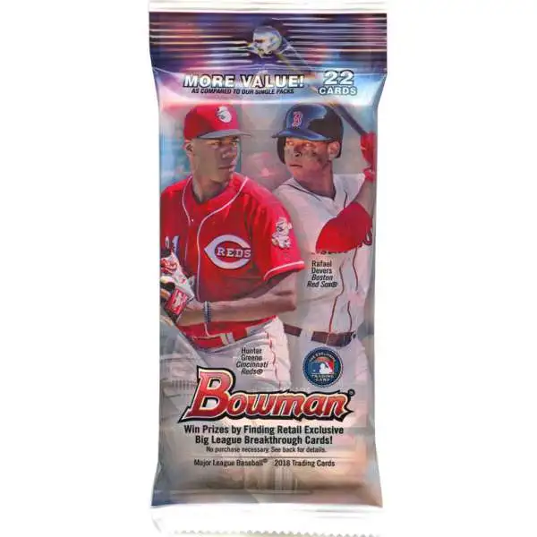 MLB Topps 2018 Bowman Baseball Trading Card MEGA Box 5 Regular 2 ...