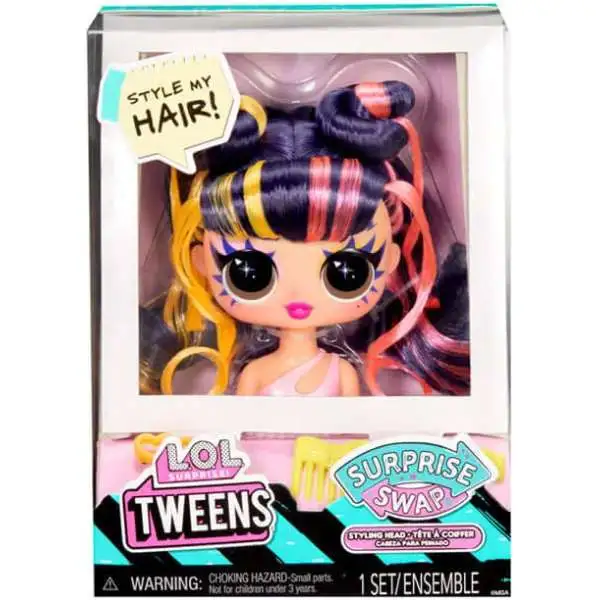 LOL Surprise Tweens Surprise SWAP Green, Pink Blue Hair Styling Head ...
