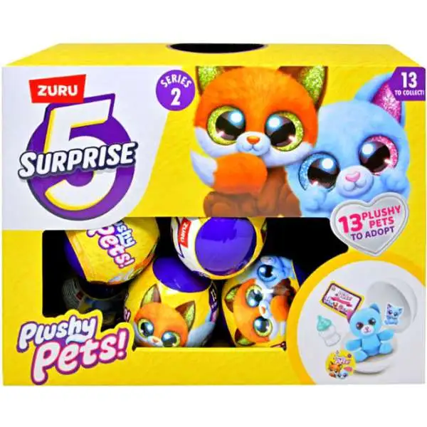 5 Surprise Plushy Pets Series 2 Mystery Pack 1 RANDOM Mini Plush Figure ...