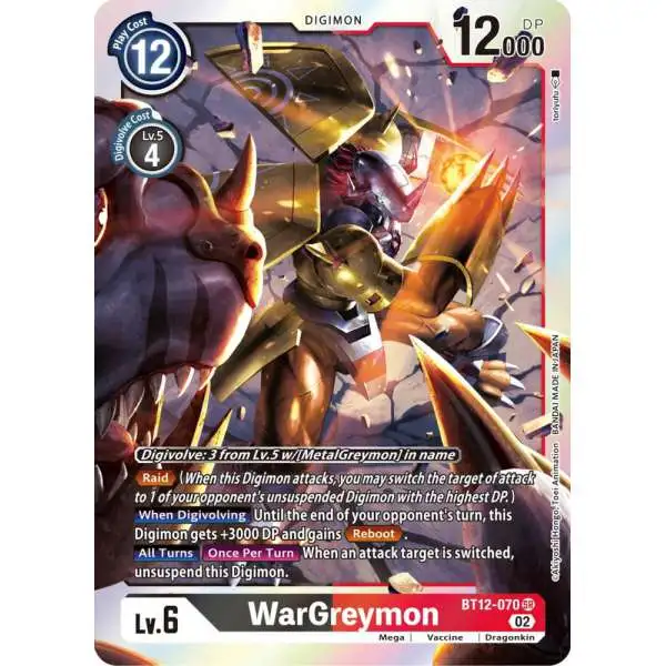 Digimon Trading Card Game Across Time Single Card Super Rare EmperorGreymon BT12-017 Alternate ...