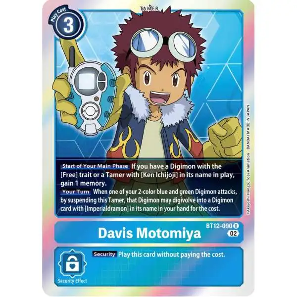 Digimon New Awakening Single Card Rare Davis Motomiya amp Ken Ichijoji ...
