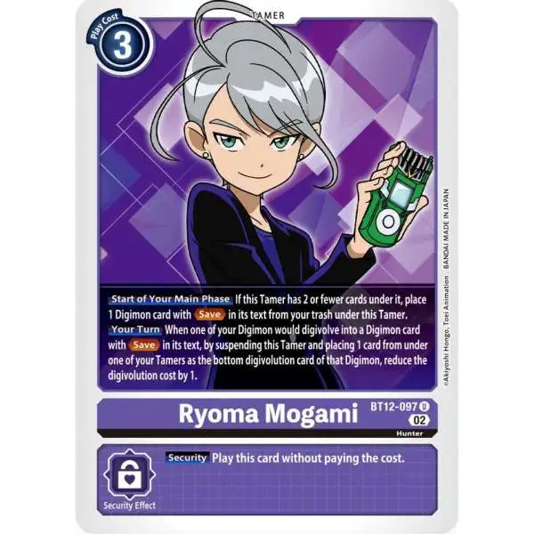 Digimon Trading Card Game Across Time Single Card Rare Davis Motomiya BT12-090 - ToyWiz