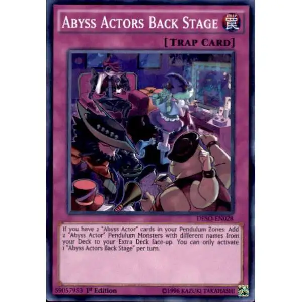 YuGiOh White Dragon Abyss Single Card Common Abyss Actors Back Stage ...