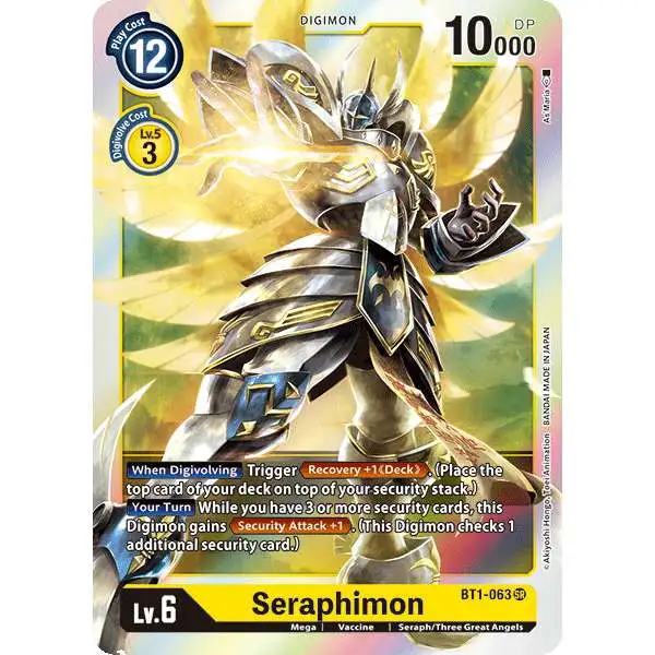 Digimon Trading Card Game Blast Ace Single Card Rare Seraphimon BT14-041 - ToyWiz