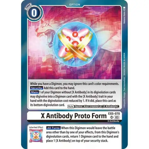 Digimon Animal Colosseum Single Card Super Rare X Antibody Proto Form EX5-070 Alternate Art - ToyWiz