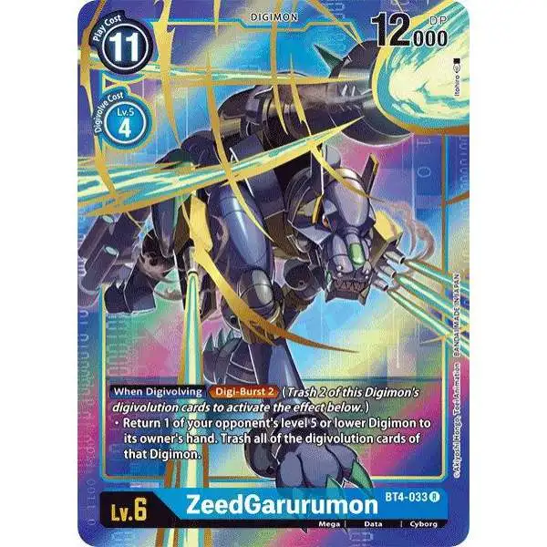 Digimon Trading Card Game Alternative Being Single Card Super Rare ZeedGarurumon EX4-022 ...