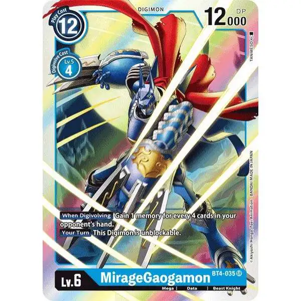 Digimon Trading Card Game Great Legend Single Card Super Rare MirageGaogamon BT4-035 Alternate ...