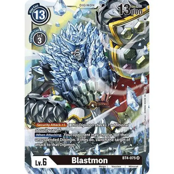 Digimon Trading Card Game Great Legend Single Card Super Rare Blastmon BT4-075 Alternate Art ...