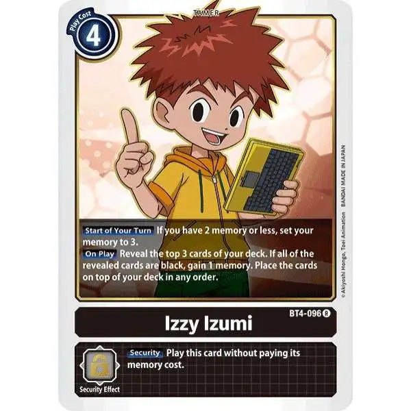 Digimon Trading Card Game Great Legend Single Card Promo Izzy Izumi BT4 ...