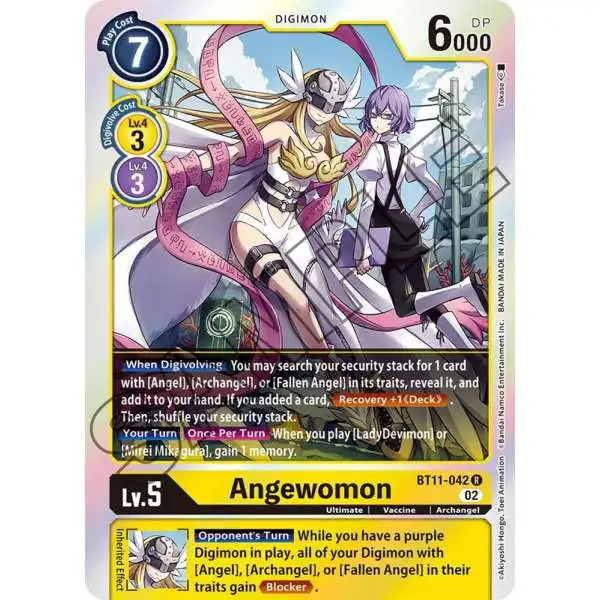 Digimon Trading Card Game Dimensional Phase Single Card Rare Angewomon BT11-042 Alternate Art ...