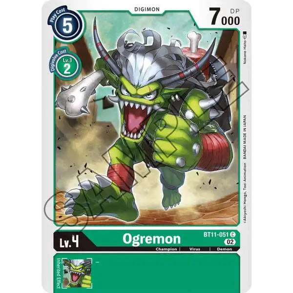 Digimon Trading Card Game Blast Ace Single Card Common Ogremon BT14-073 - ToyWiz